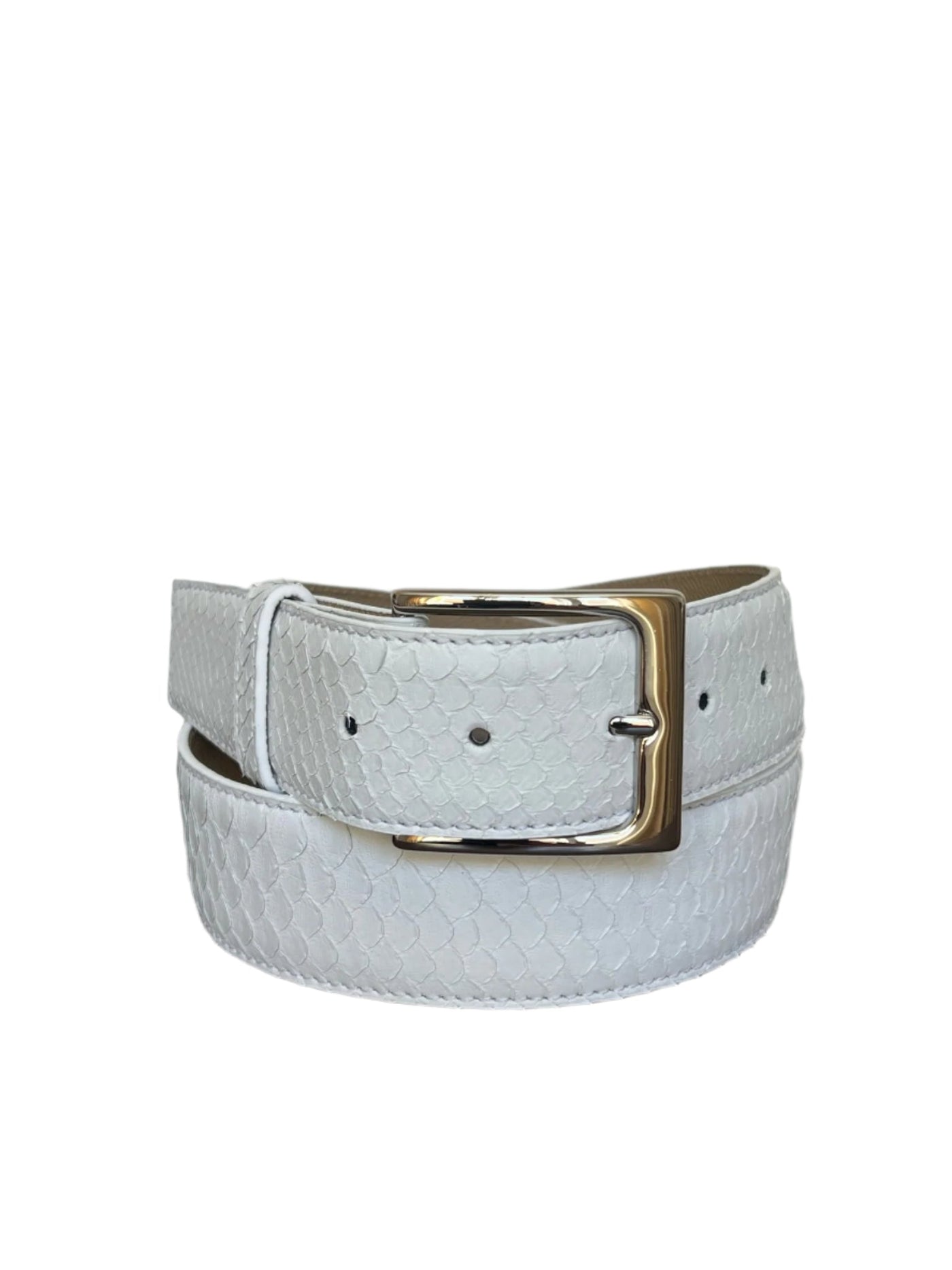 Full Skin Belt, White Python – REBECCA